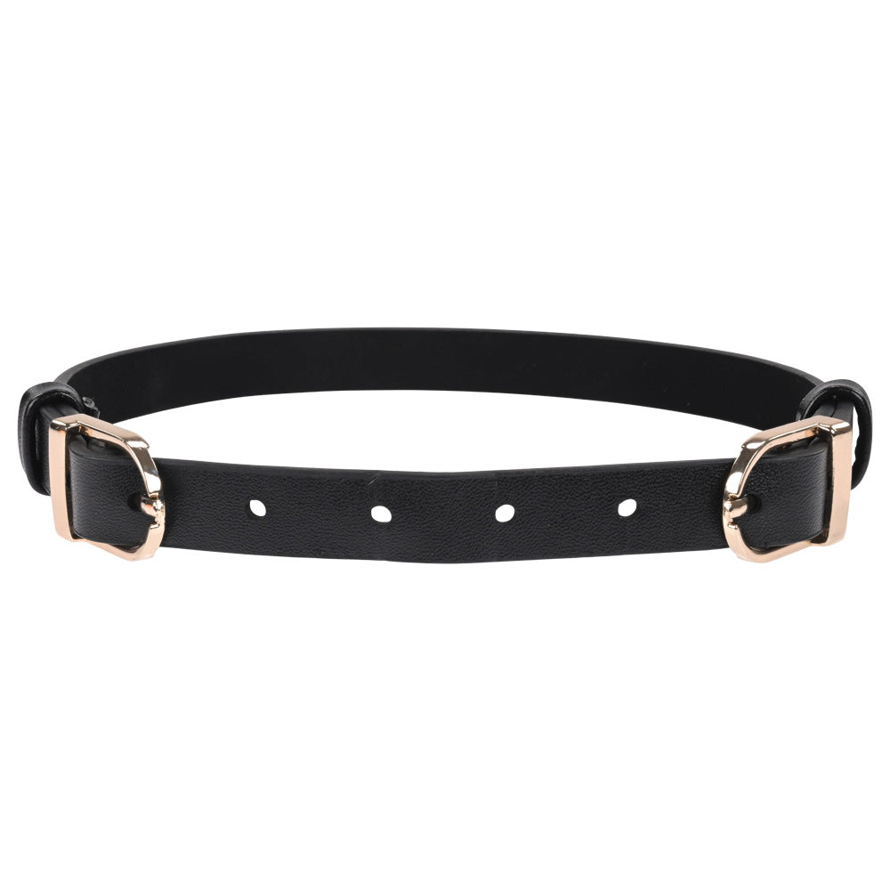 Sex & Mischief Double Buckle Faux Leather Discreet Day Collar | Sexyland