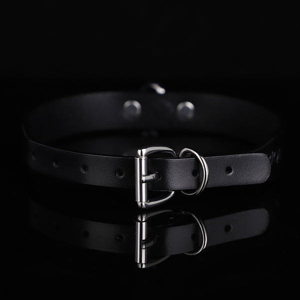 ZYL Genuine Leather Bolted D-Ring Collar | Shop BDSM Gear | Sexyland